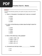 Grade 4 Math Diagnostic Assessment | PDF | Length | Mathematics
