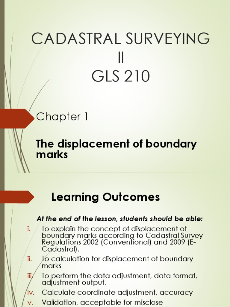 Chapter 1A Displacment Boundary Mark Conventional PKUP2002 | PDF ...