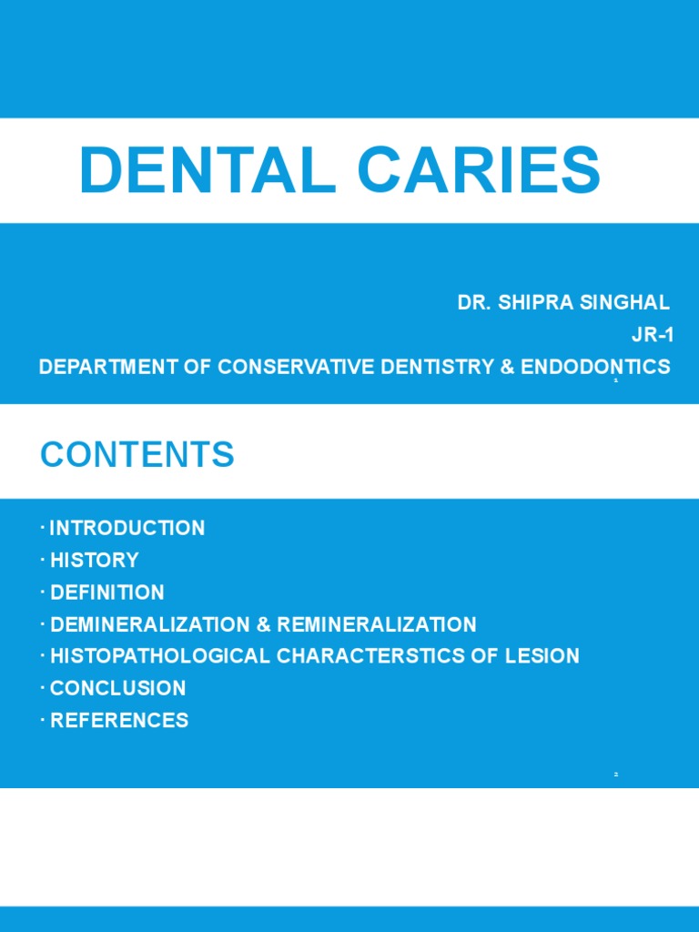 Dental Caries Pathogenesis, Stages and Remineralization | PDF | Dentin ...