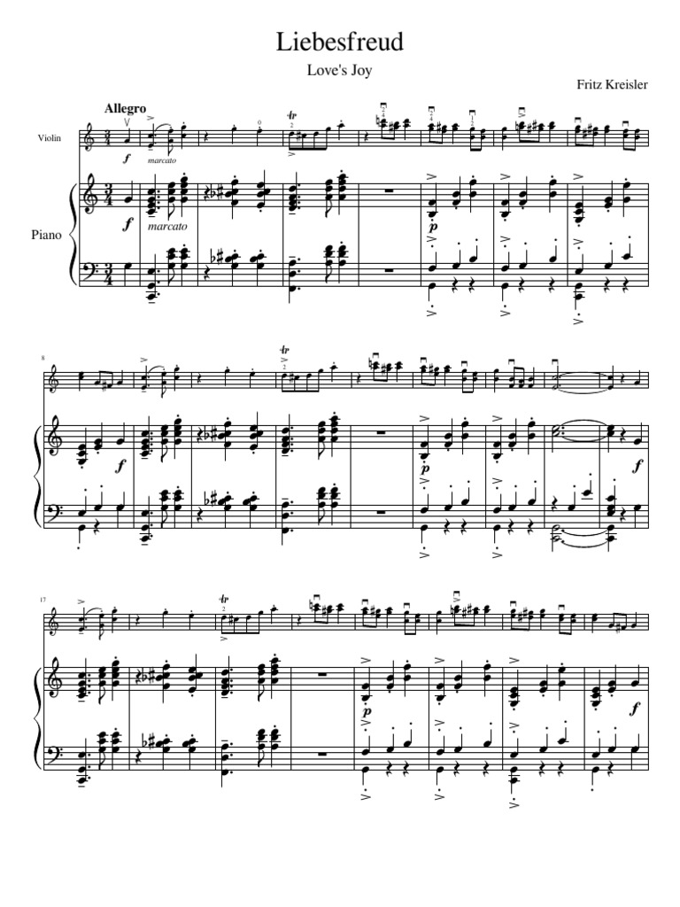 Liebesfreud From Alt-Wiener Tanzweisen Loves Joy From 3 Old Viennese ... Liebesfreud From Alt-Wiener Tanzweisen Loves Joy From 3 Old Viennese ...