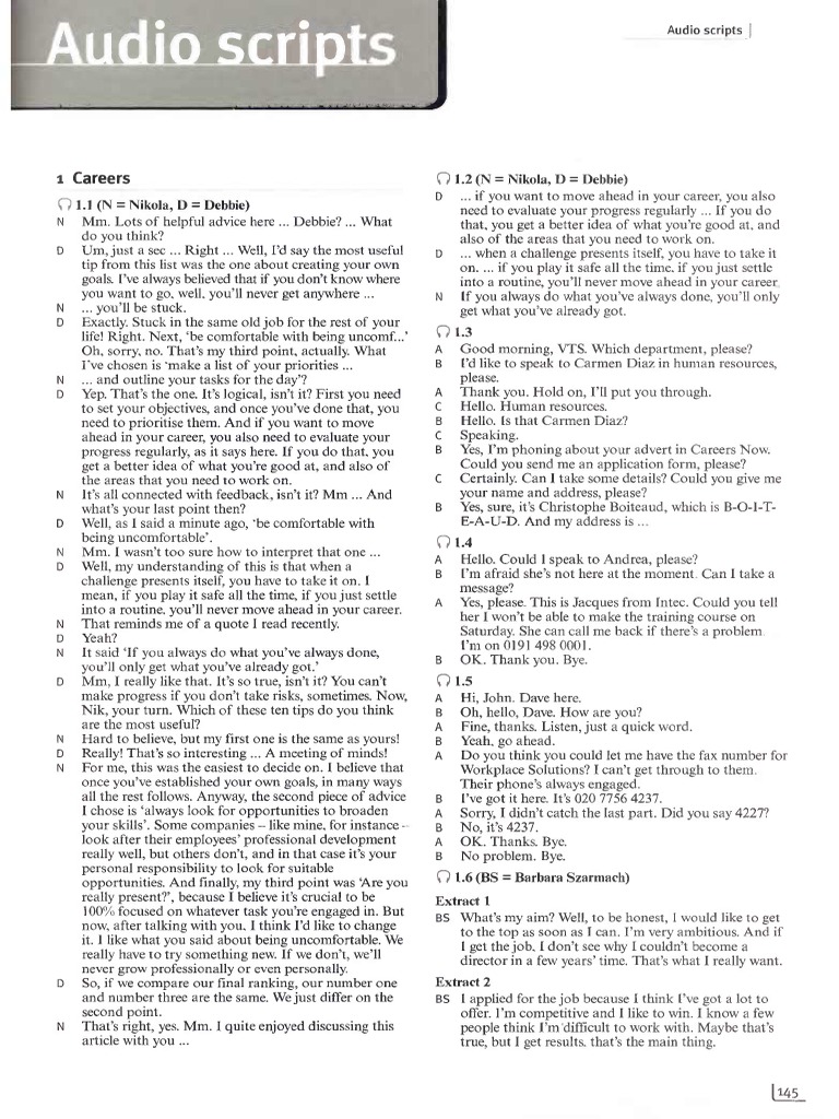 Giao Trinh Market Leader (Script) Pages 147 - 154 | PDF