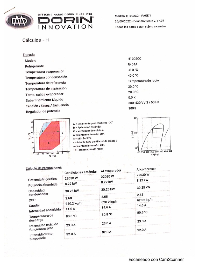Ficha Tecnica Compresor DORIN | PDF
