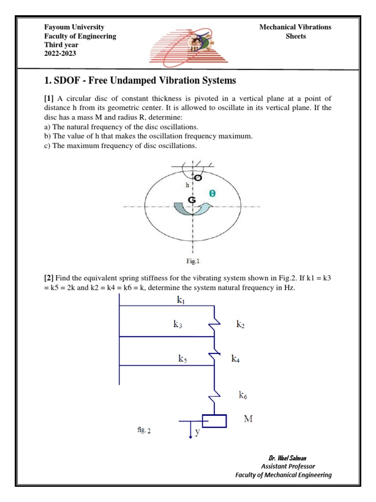 Sheets | PDF | Damping | Oscillation