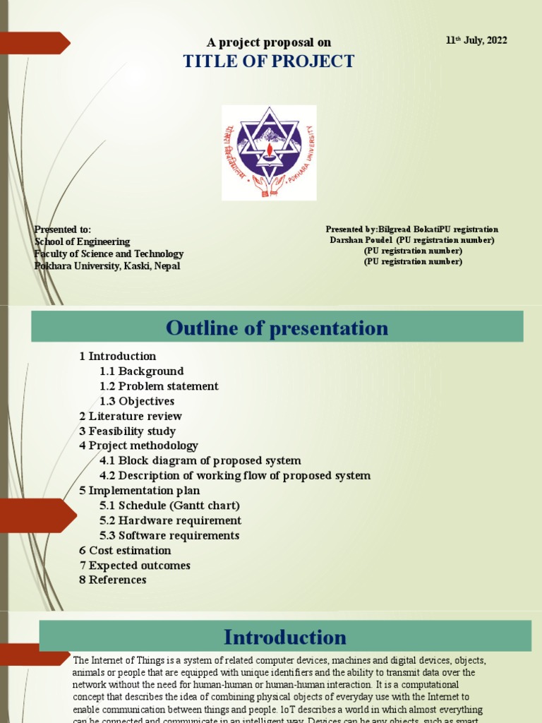Project Proposal Powerpoint Templete Download Free Pdf Wi Fi Home
