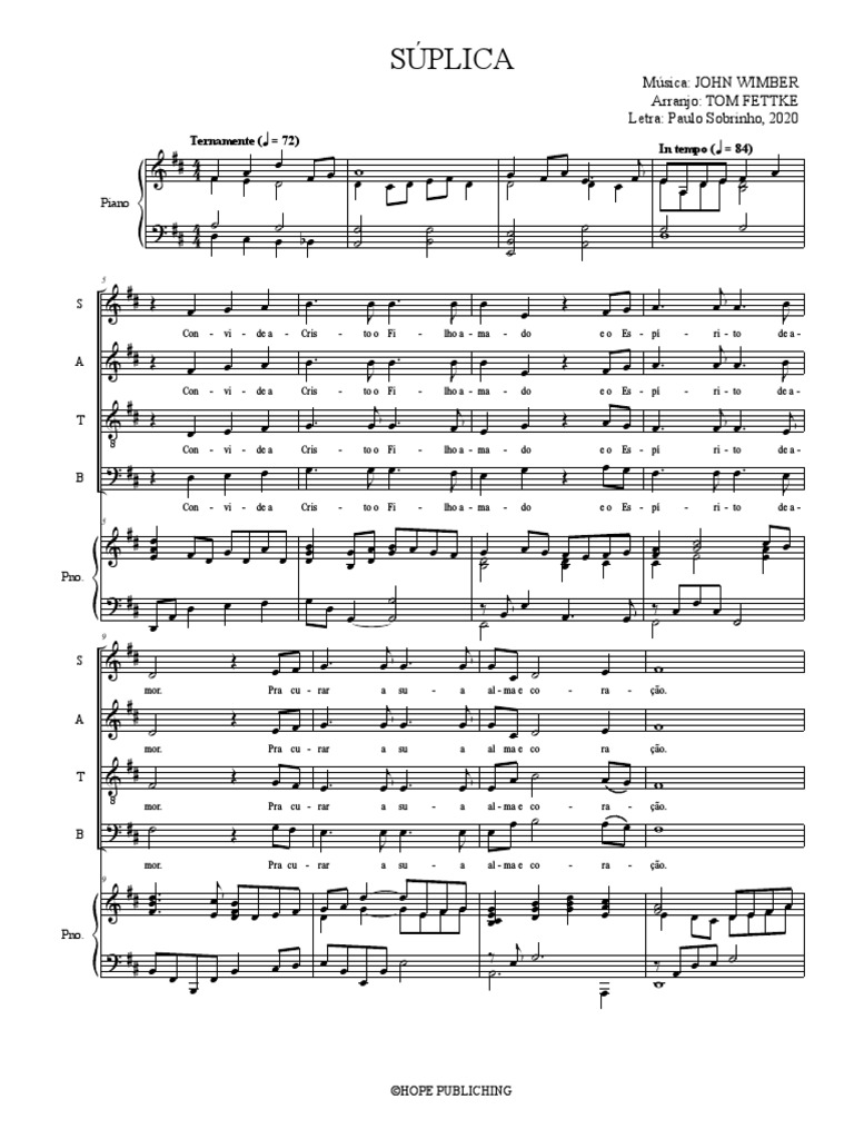 Súplica - Piano e Voz | PDF
