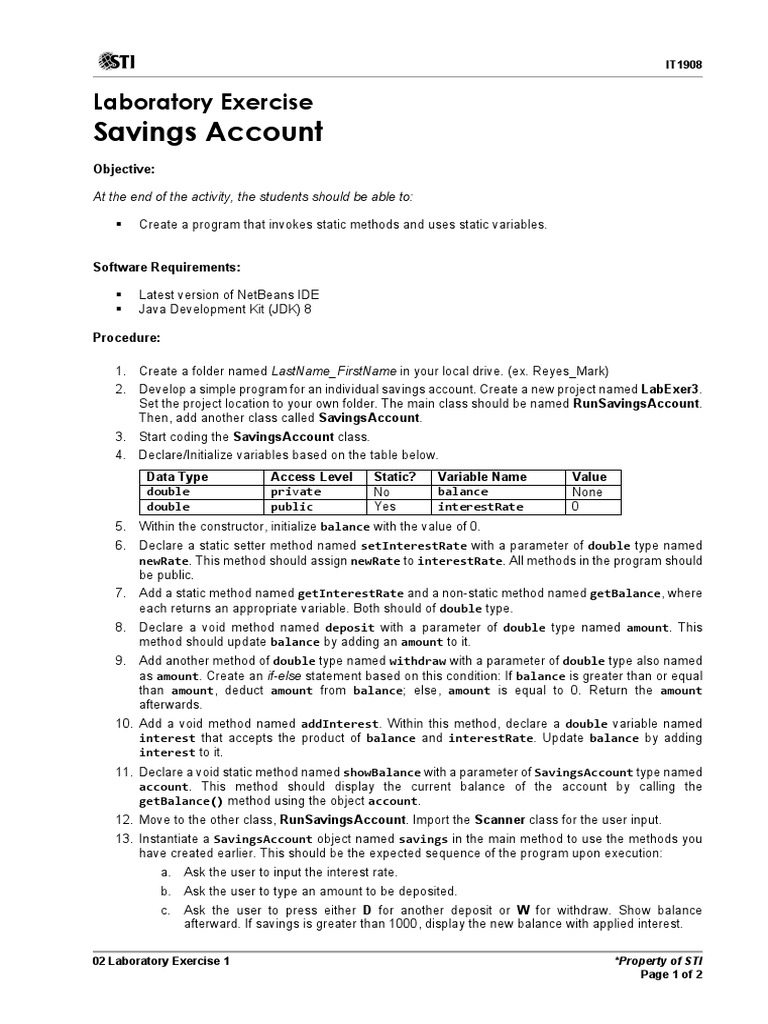 Java Programming Object Oriented Programming 2nd Yr College 1st Sem 02 Laboratory