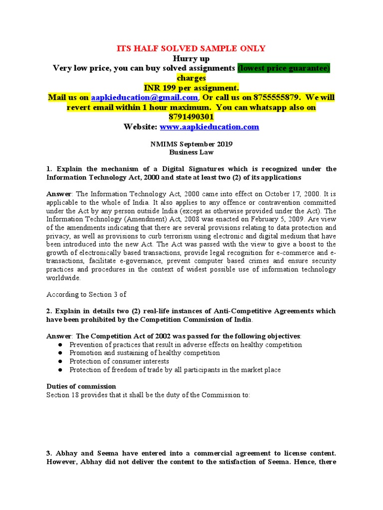 Nmims 2nd Sem Sep 2019 Solved Assignment | PDF | Depreciation | Swot ...