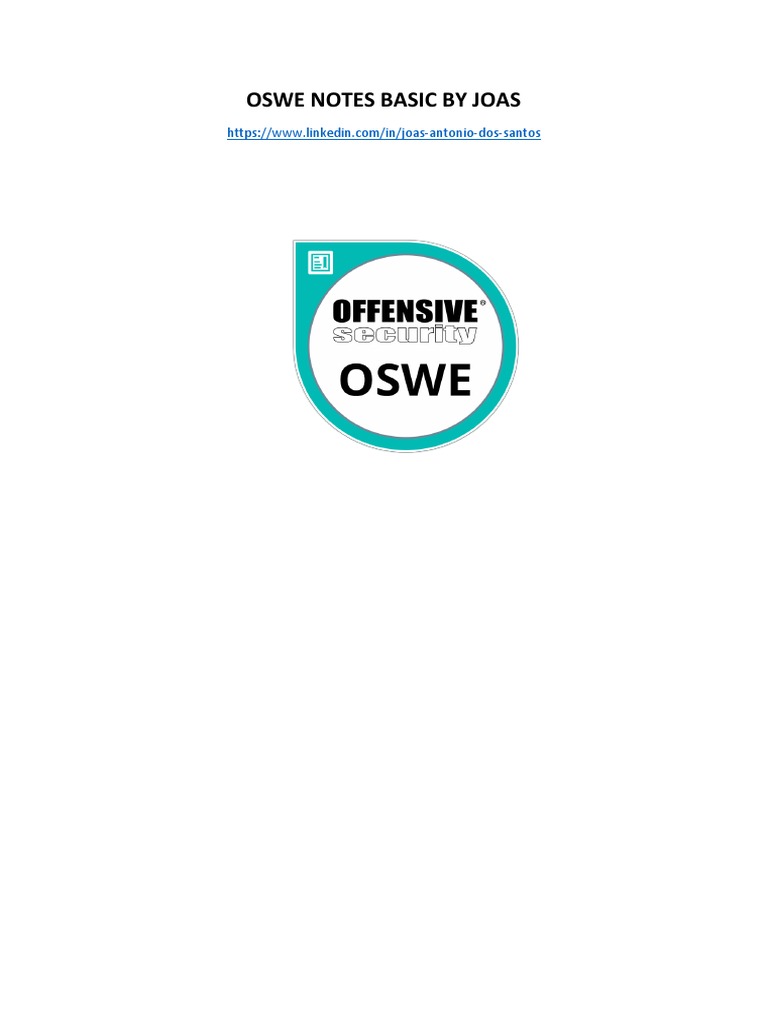 OSWE Exam Preparation Notes | PDF | Hypertext Transfer Protocol ...