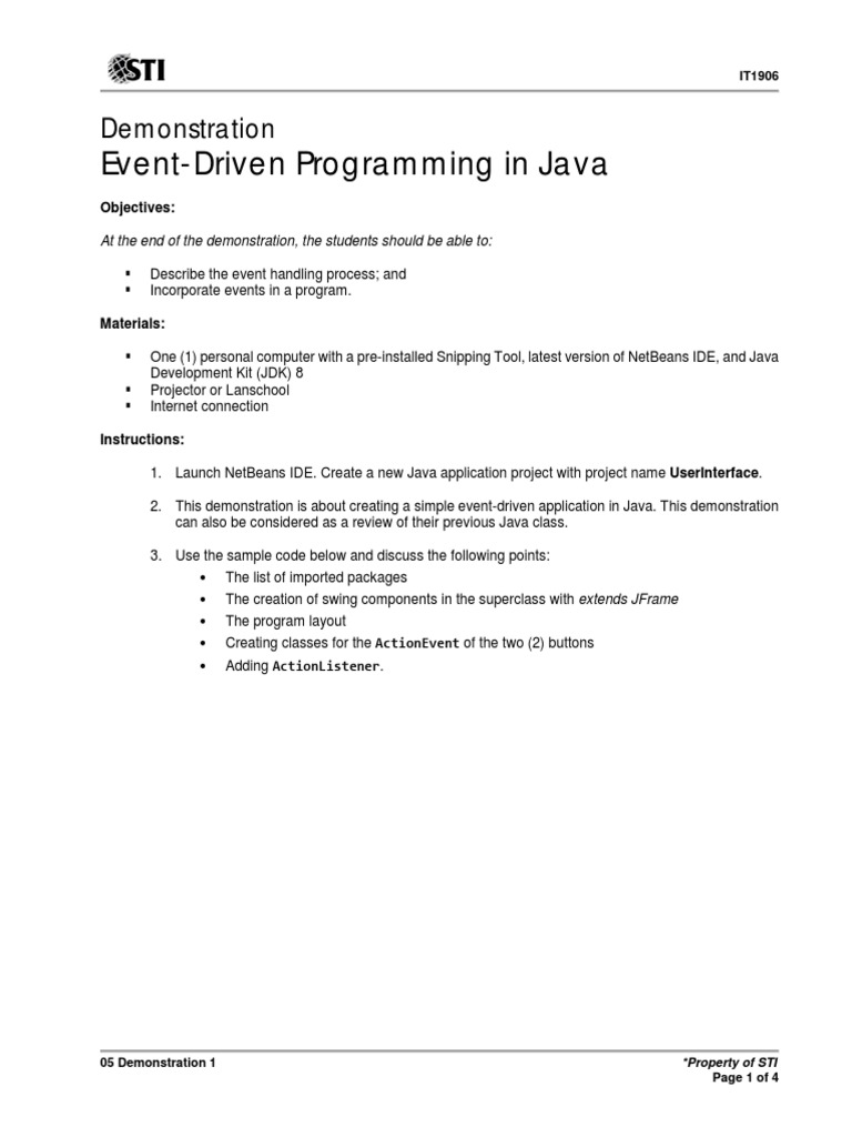 05 Demonstration 1 | PDF | Computers