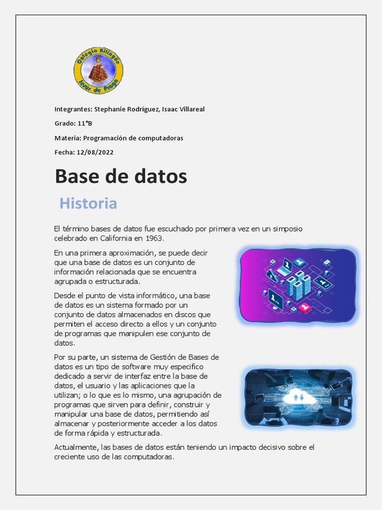 Historia y evolución de las bases de datos | PDF | Bases de datos | SQL