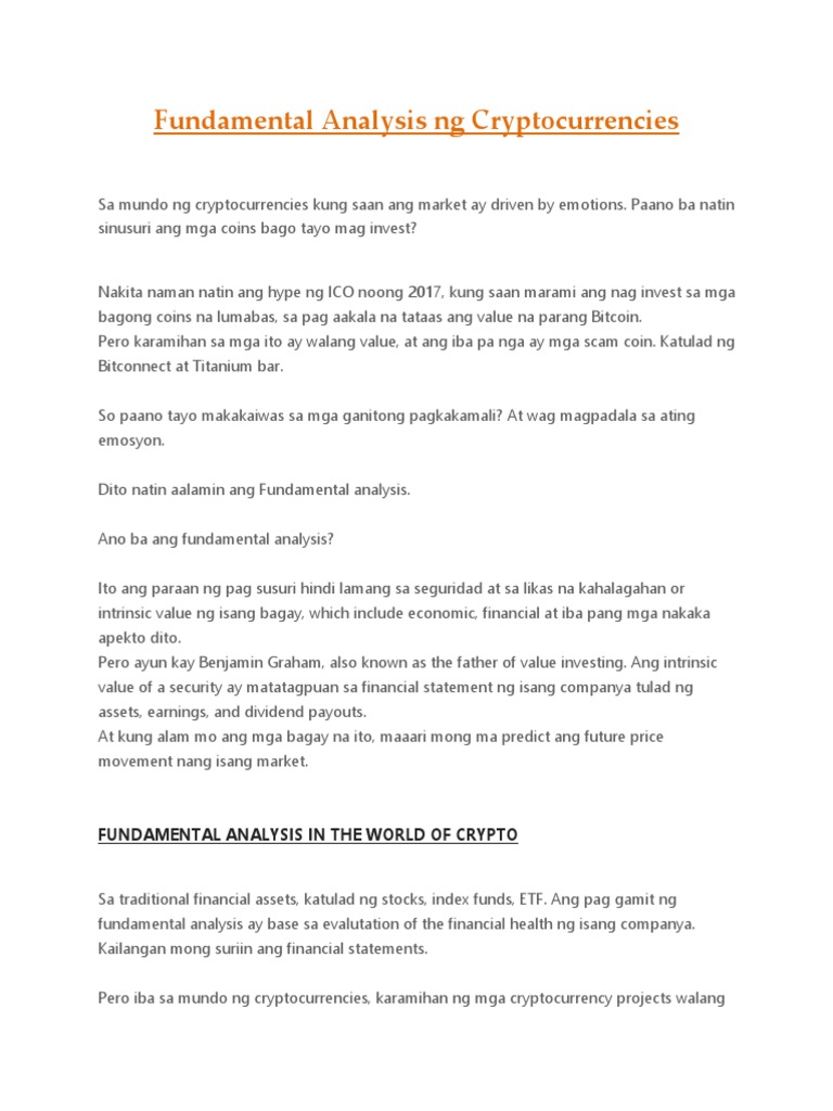 Fundamental Analysis Ng Cryptocurrencies Pdf