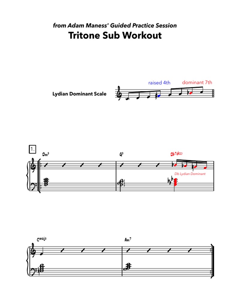 Tritone Sub Workout - Adam Maness | PDF