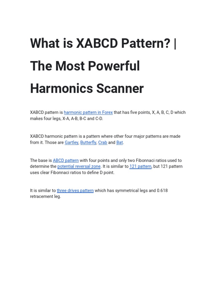 XABCD Pattern | PDF | Business | Market (Economics)
