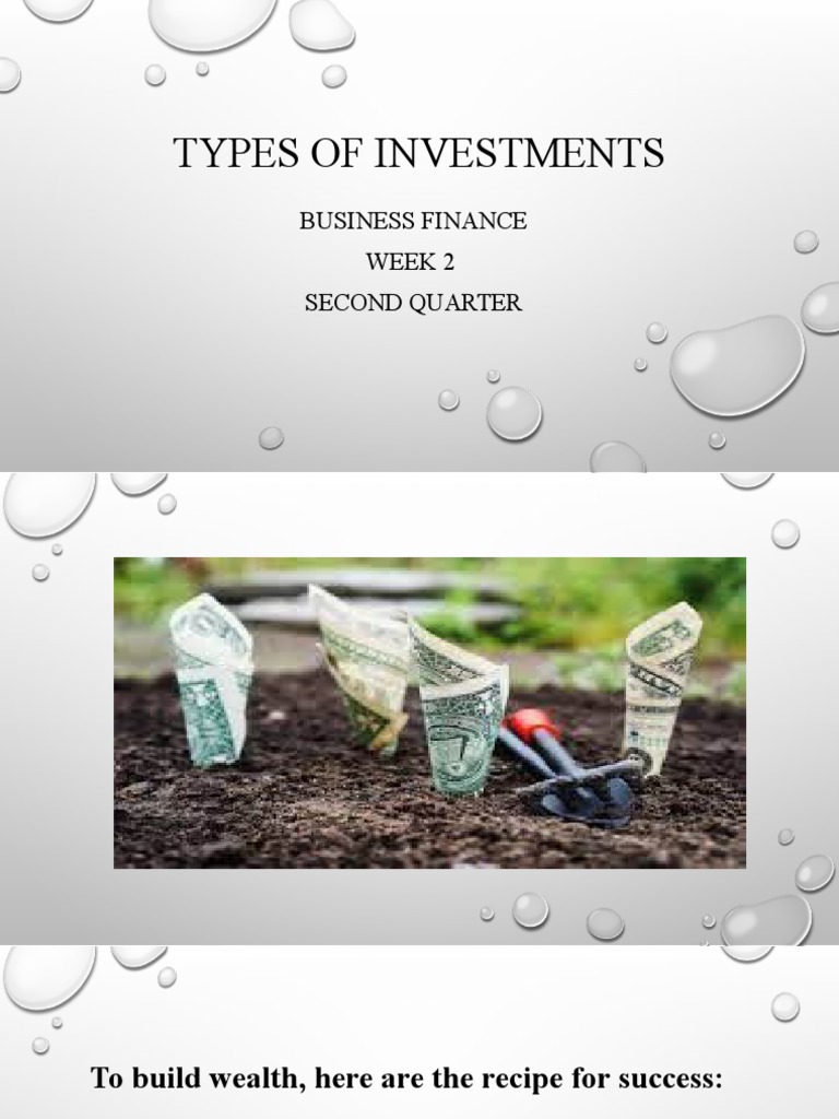 Types of Investments Explained | PDF | Bonds (Finance) | Interest