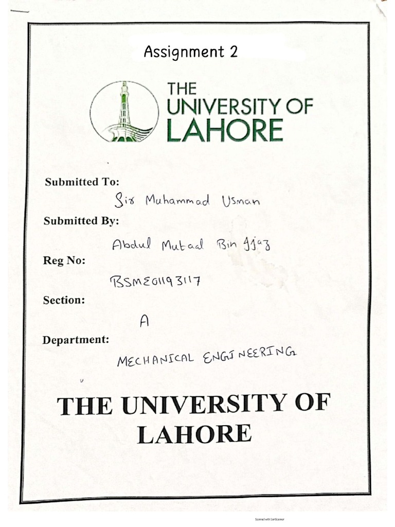 Assignment 2 Mechanics of Machines | PDF