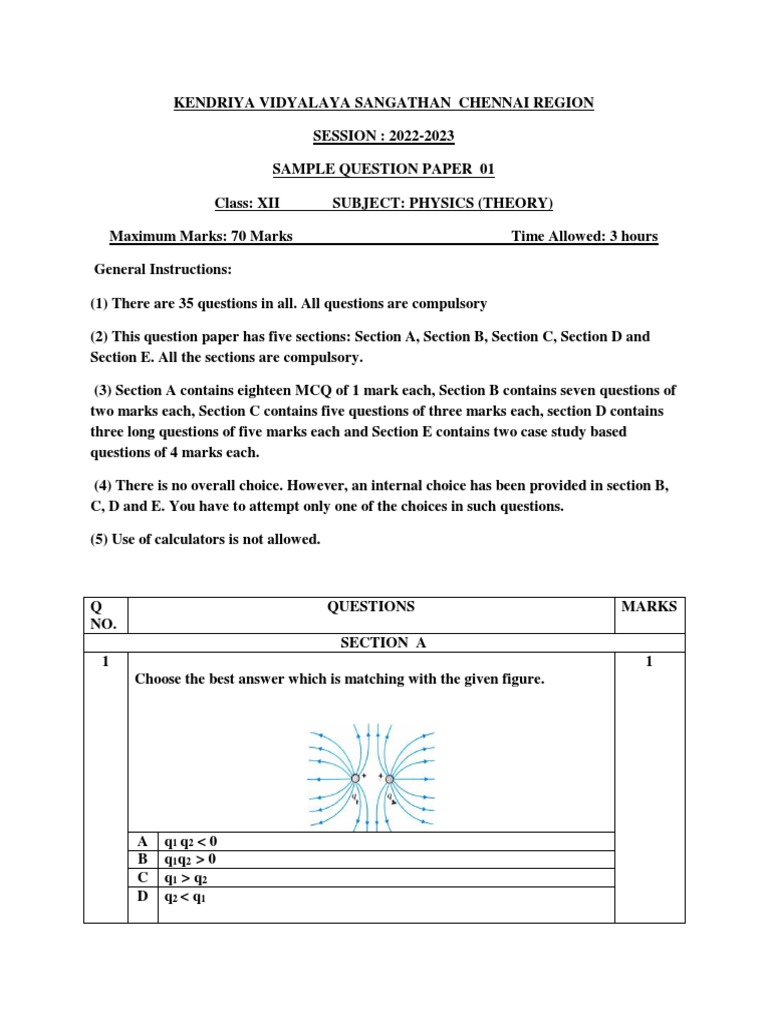 Xii Phy Sample Question Paper 01 | PDF | P–N Junction | Physical Sciences