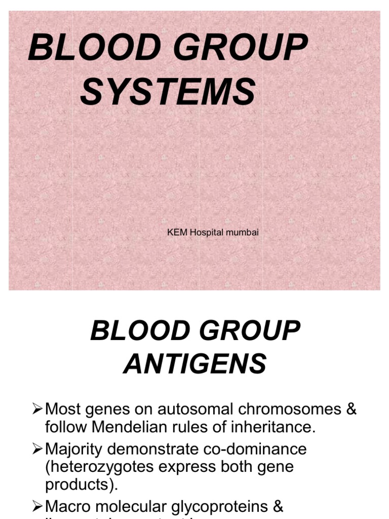 Blood Group Systems | PDF