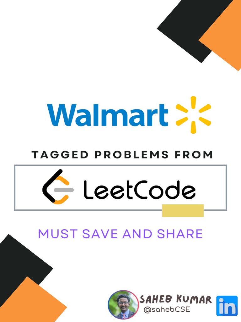 Walmart Leetcode Pdf Algorithms And Data Structures Computer Programming 
