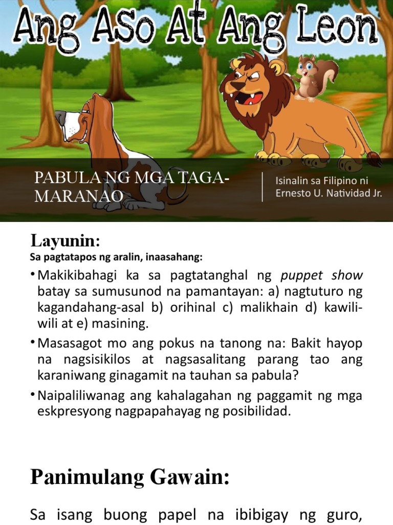 Ang Aso at Ang Leon | PDF