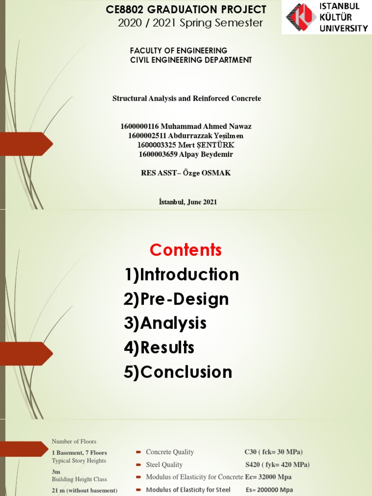 Structural Analysis and Design of a 7-Story Residential Building | PDF ...