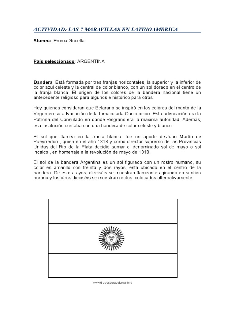 Argentina: Bandera, Comida y Cultura | PDF | Estudios de idiomas ...