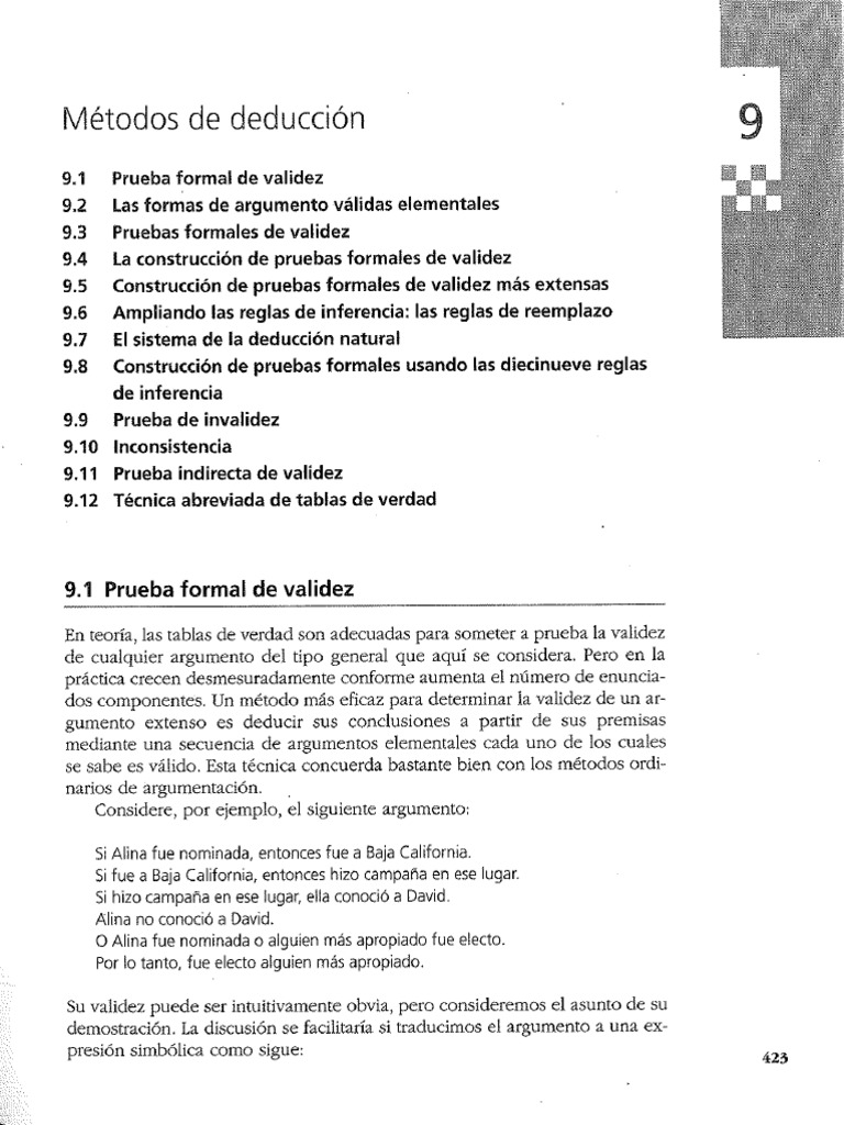 Lógica Copi Capitulo IX | PDF