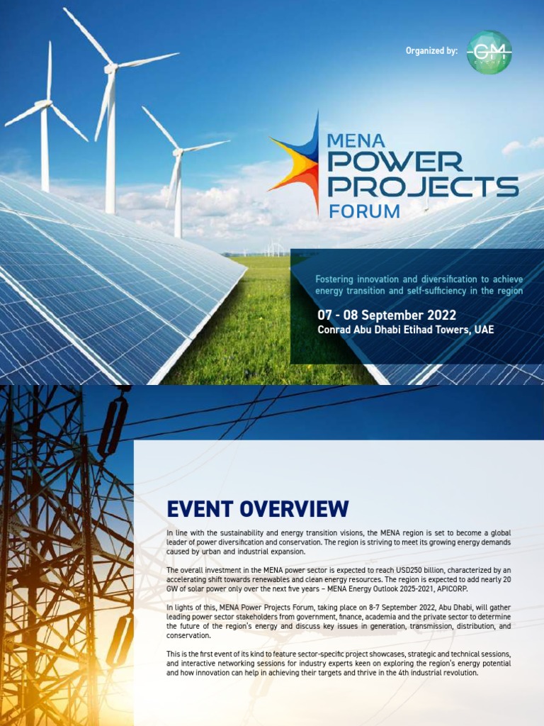 MENA Power Projects Brochure | PDF | Renewable Energy | United Arab ...