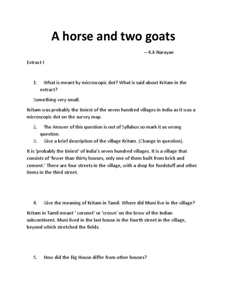 Overview of Kritam Village in R.K. Narayan's Work | PDF | Travel ...