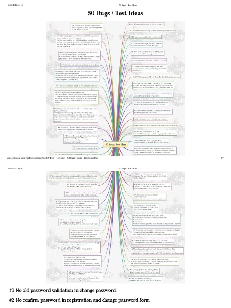 50 Bugs _Test Ideas | PDF | Password | World Wide Web