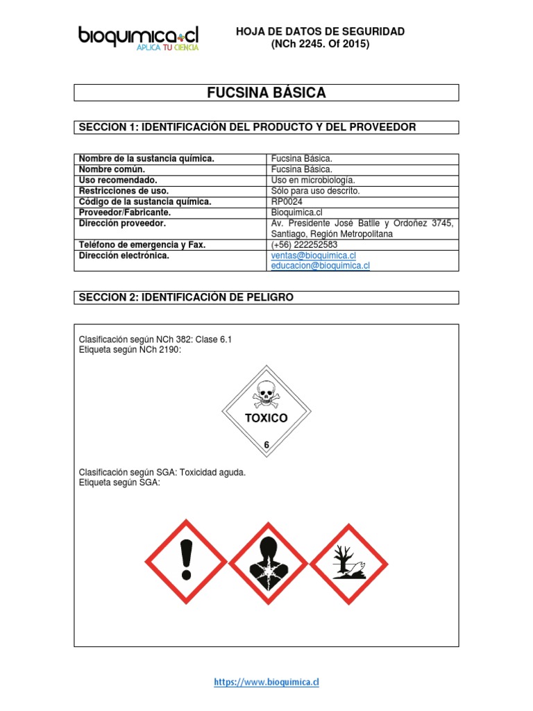 Hoja de datos de seguridad para fucsina básica | PDF | Dióxido de ... Hoja de datos de seguridad para fucsina básica | PDF | Dióxido de ...