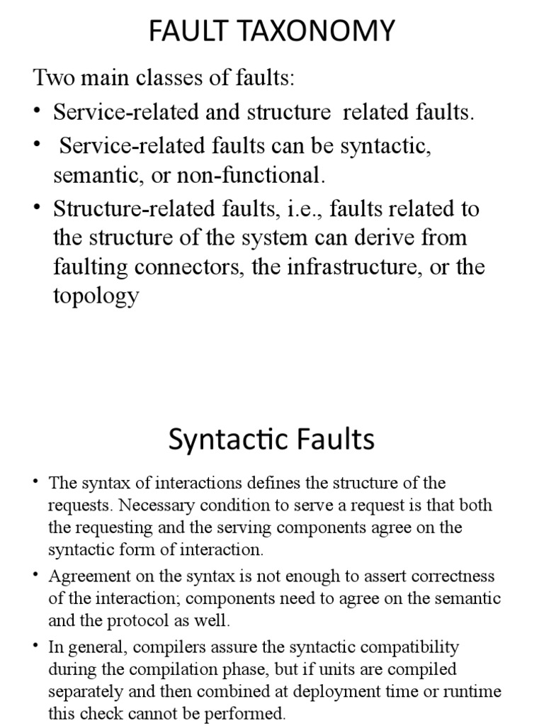 Error and Fault Taxonomy | PDF | Software Bug | Software