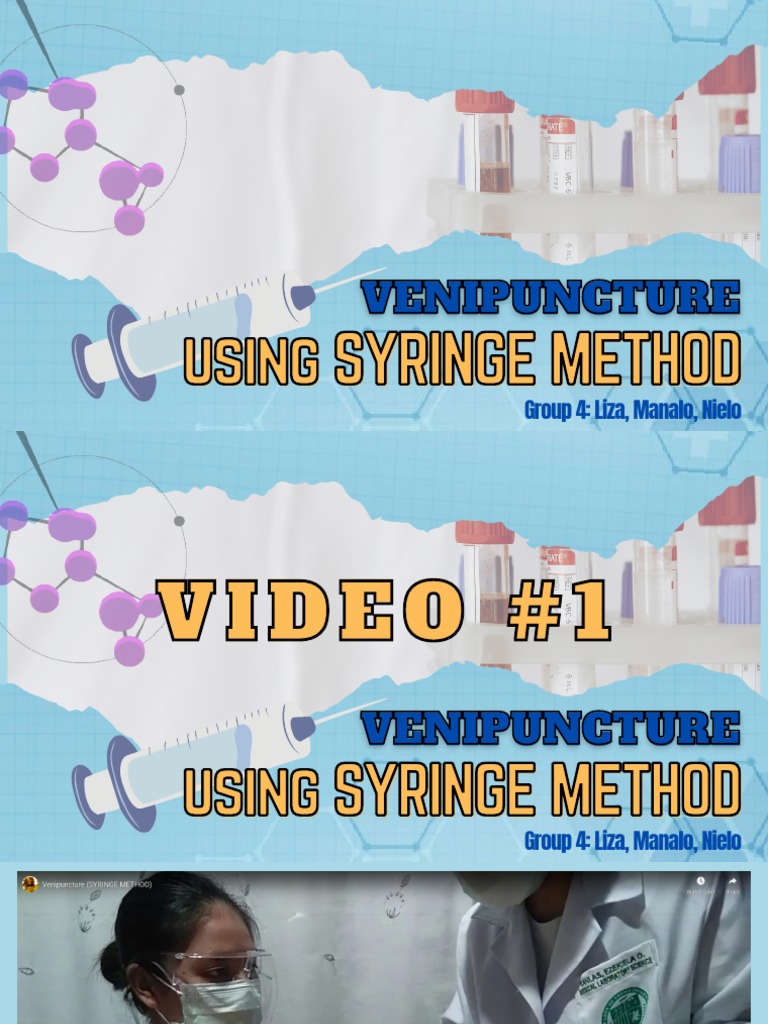 Venipuncture Using Syringe Method Guide | PDF | Syringe | Medicine