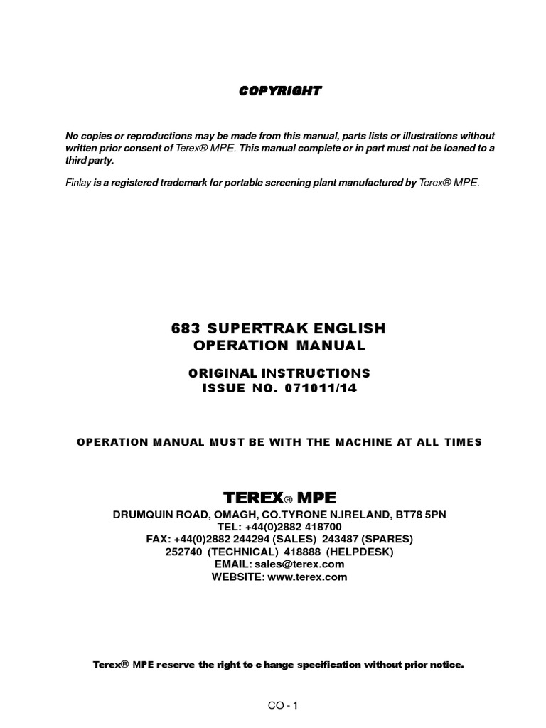 683 Operations Manual Rev 14 (En) | PDF | Mechanical Engineering ...