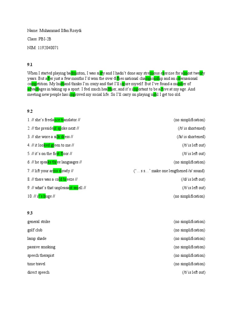 Advance Pronunciation - Consonant Cluster | PDF