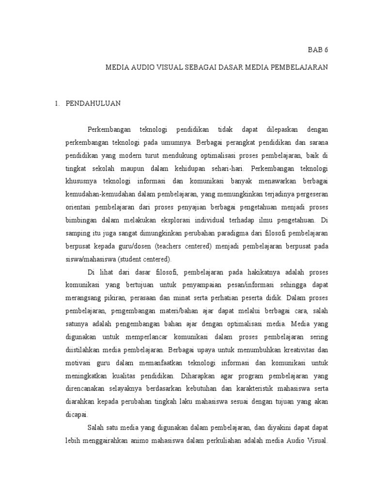 Media Audio Visual dalam Pembelajaran | PDF | Karier & Perkembangan