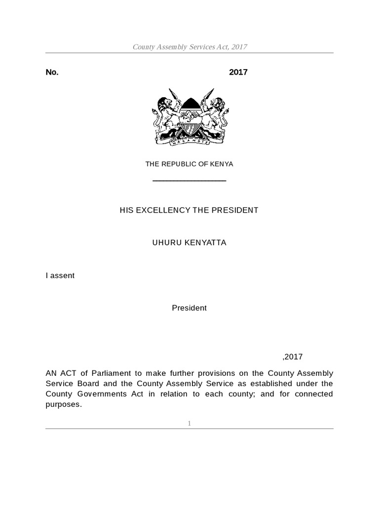 County Assembly Services Act 2017 | PDF | Pension | Board Of Directors