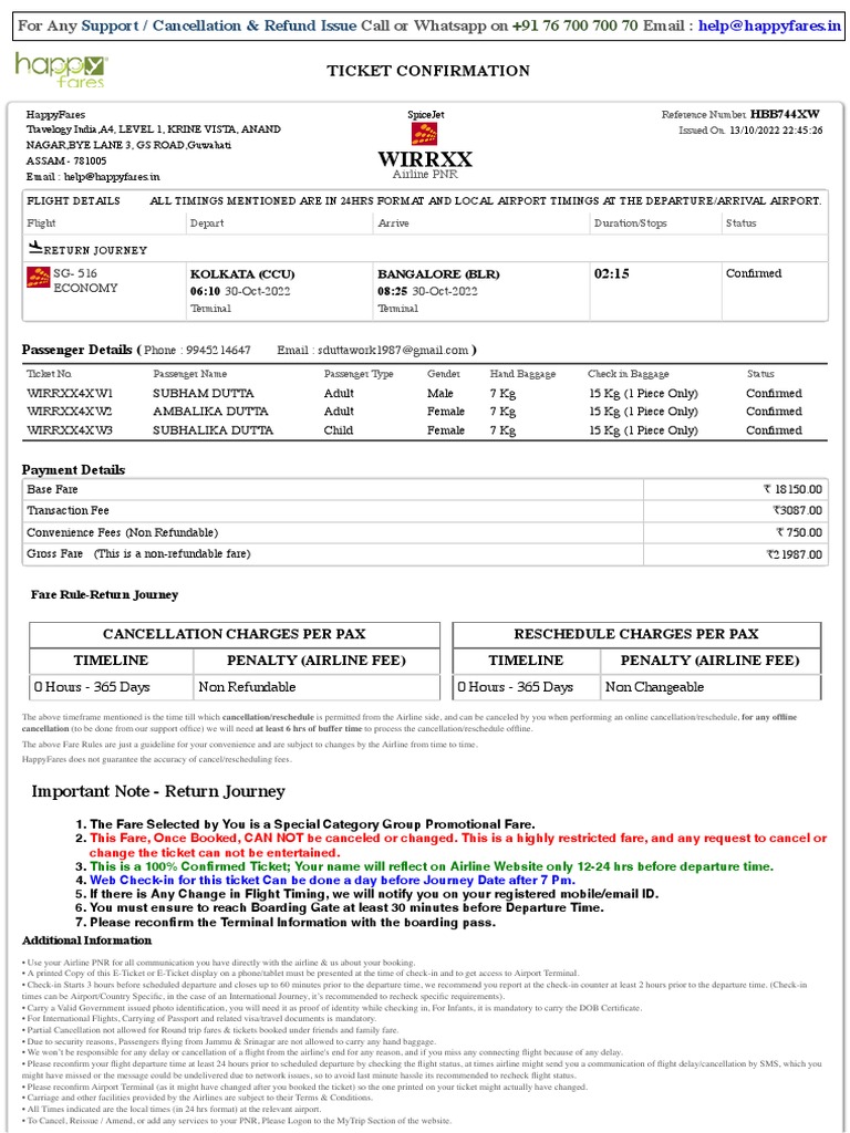 Ticket Confirmation | PDF | Transport | Aviation