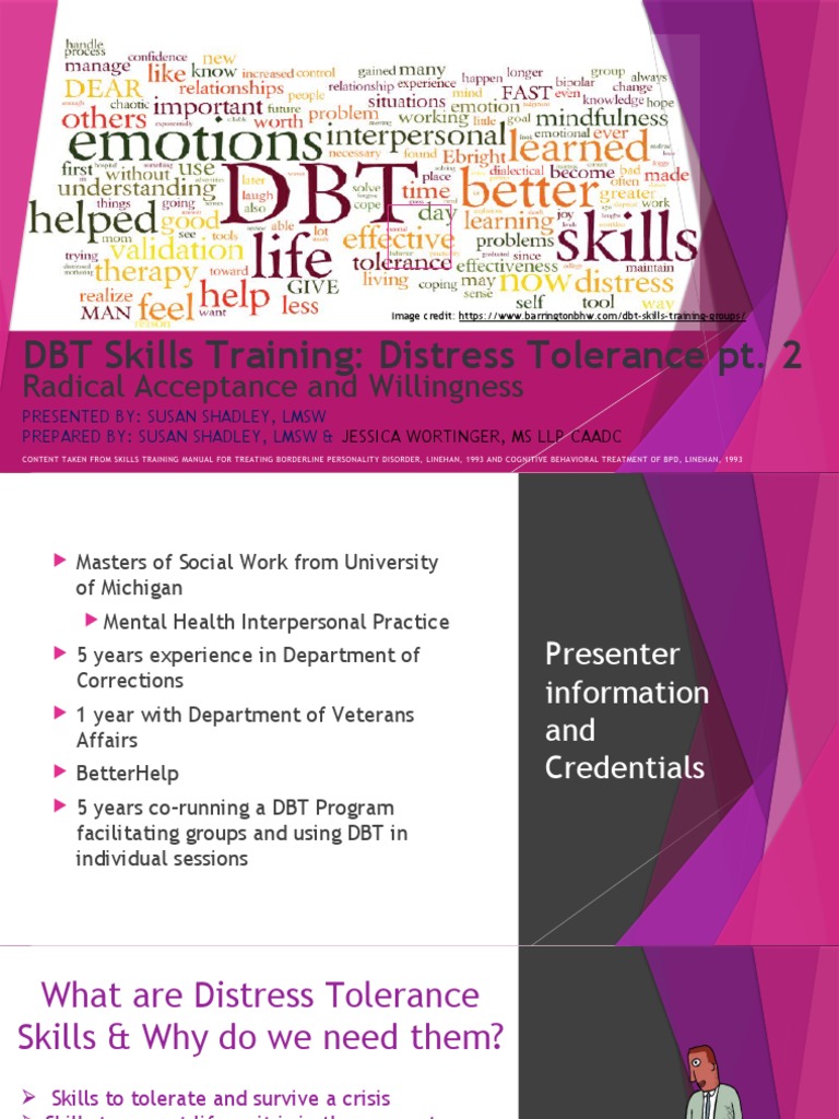 BH DBT Skills Distress Tolerance pt2 | PDF | Dialectical Behavior ...