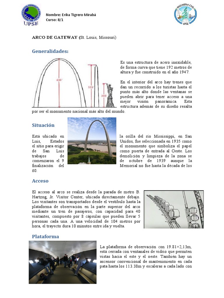 Estructura y Acceso al Arco Gateway | PDF | Ingeniería estructural ...