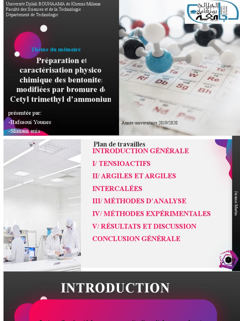 Préparation Et Caractérisation Physico-Chimique Des Bentonites ...