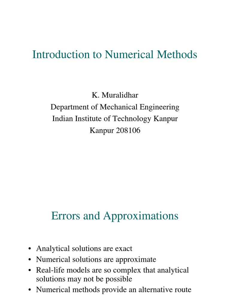 Lecture 4 - Taylor Series Expansion and Finite Difference Method | PDF ...