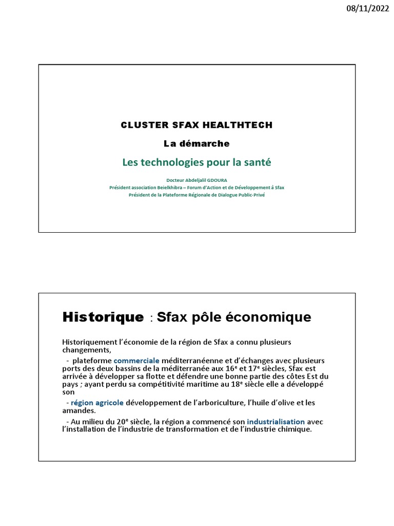 Cluster Sfax Healthtech Ag | PDF