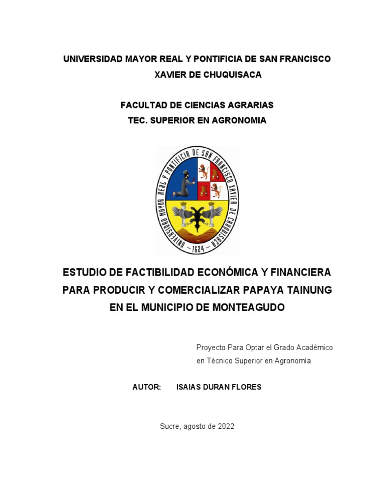 Proyecto Papaya Final 2022 | PDF | Agricultura | Investigación de mercado