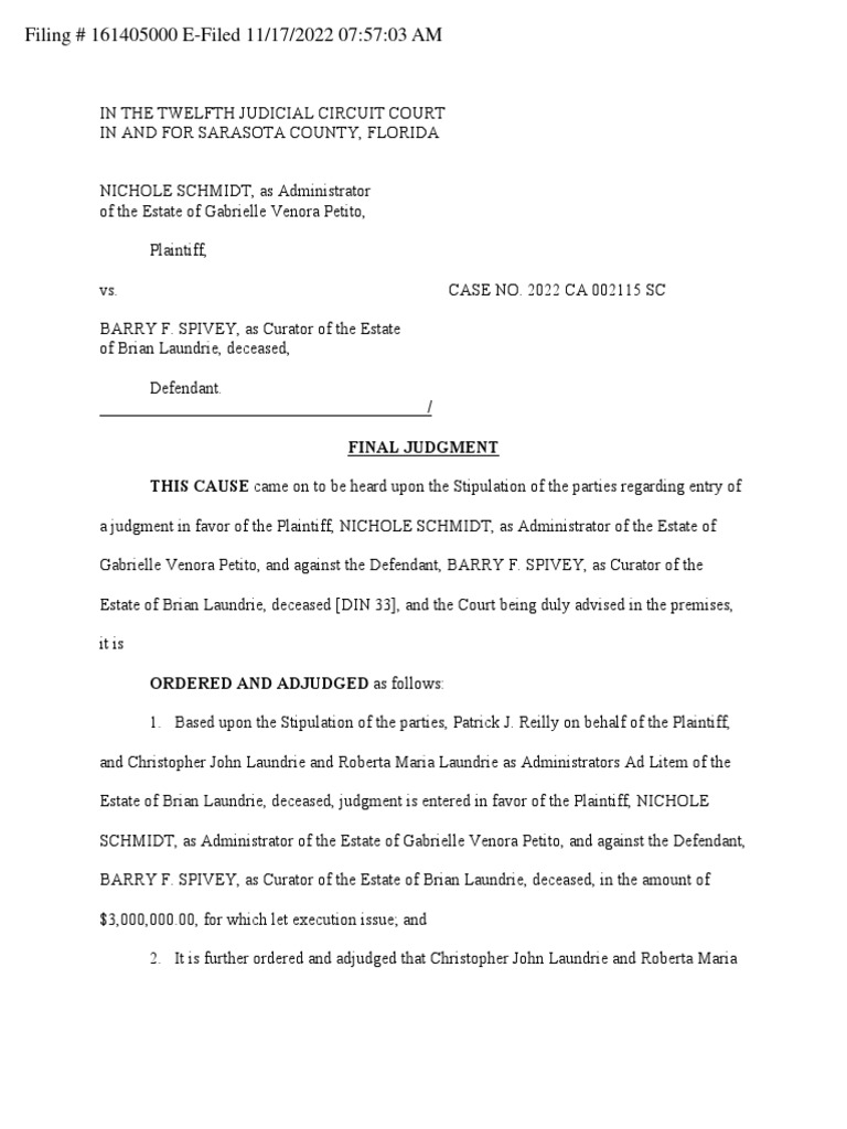 Final Judgment Entered 11-17-2022 | PDF | Judgment (Law) | Virginia ... Final Judgment Entered 11-17-2022 | PDF | Judgment (Law) | Virginia ...
