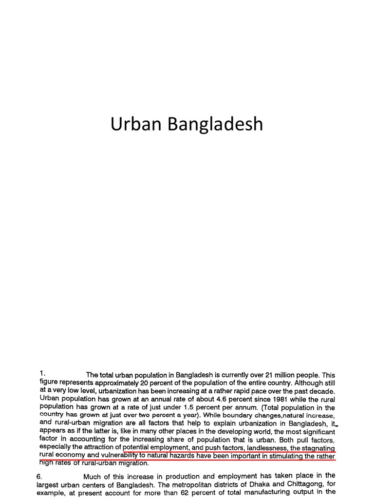 Urban Bangladesh Urban Bangladesh | PDF | Poverty | Poverty & Homelessness