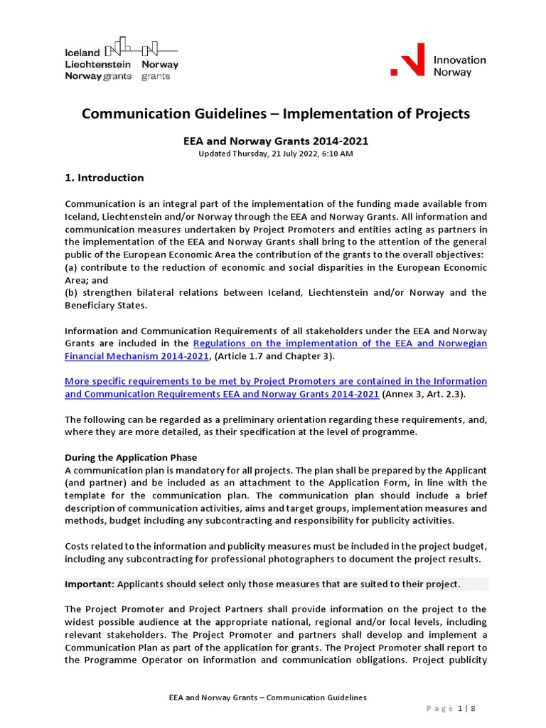 Comms Guidelines | PDF | European Economic Area