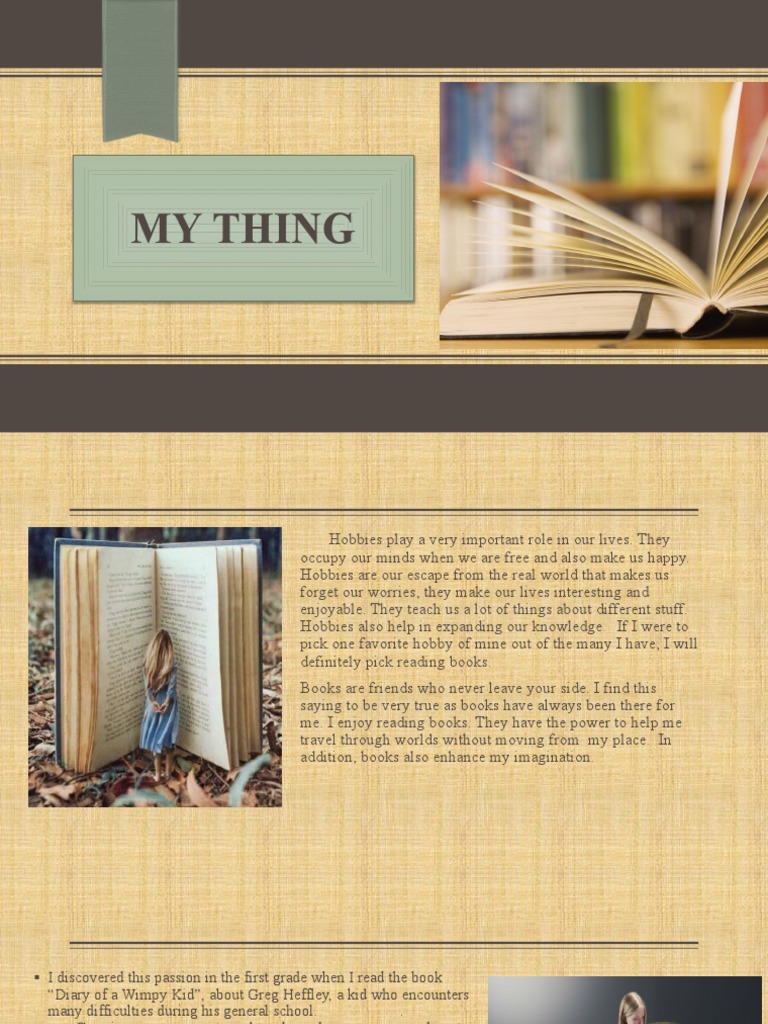 My Favourite Hobby - Books | PDF