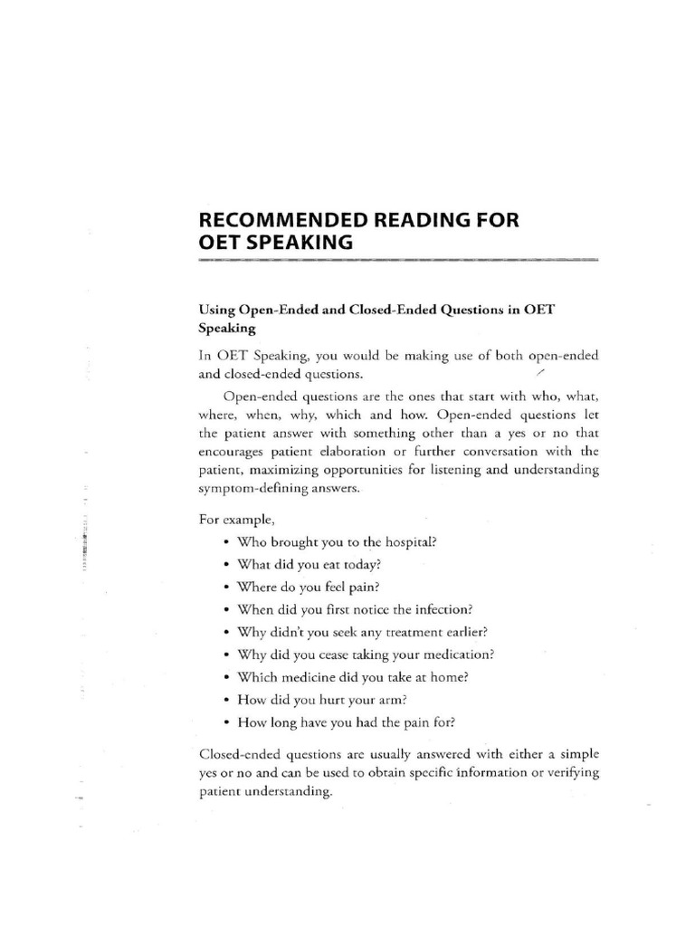 Oet Speaking Made Easy | PDF