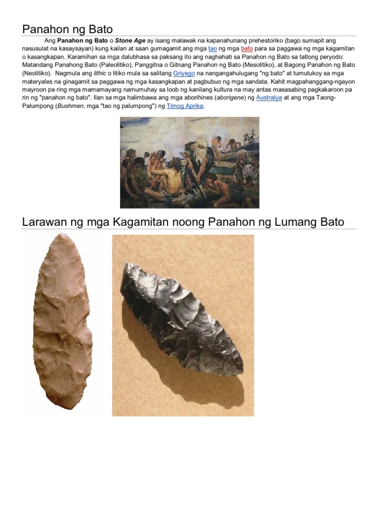 Panahon NG Bato | PDF