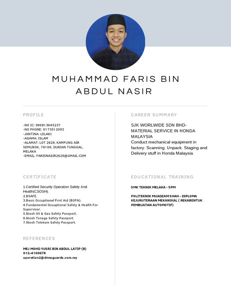 Resume Faris | PDF